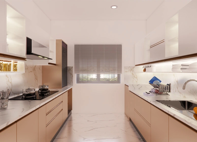 #1 Best Parallel Kitchen Designs | Parallel Kitchen Interiors